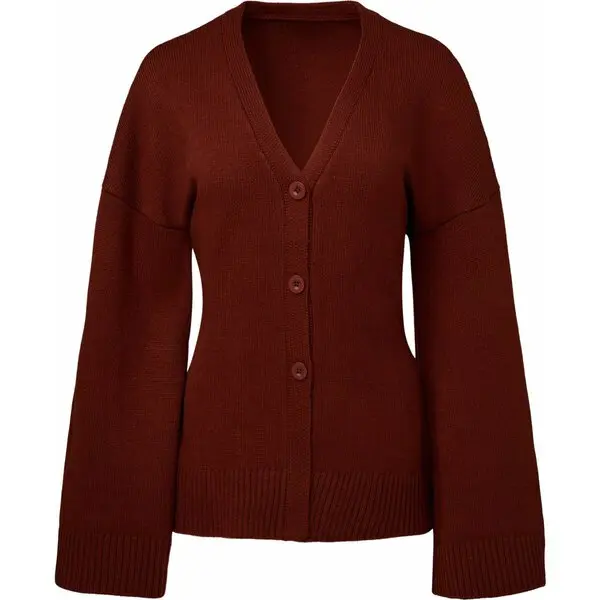 WeWoreWhat Cinched Waist Cardigan - Chestnut