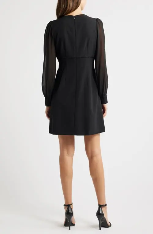 black anne klein dress Anne Klein Women's Radiant Pleat Scuba Crepe Sheath Dress - Black main image 0