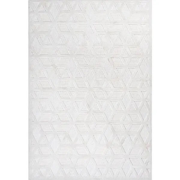 JONATHAN Y Talaia Neutral Geometric Indoor/outdoor Area Rug - Ivory