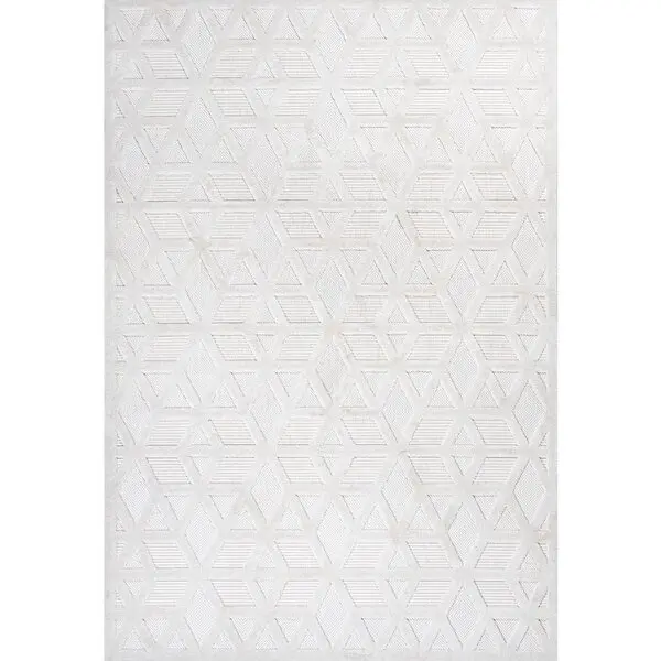 JONATHAN Y Talaia Neutral Geometric Indoor/outdoor Area Rug - Ivory