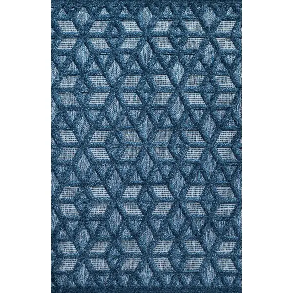 JONATHAN Y Talaia Neutral Geometric Indoor/outdoor Area Rug - Navy