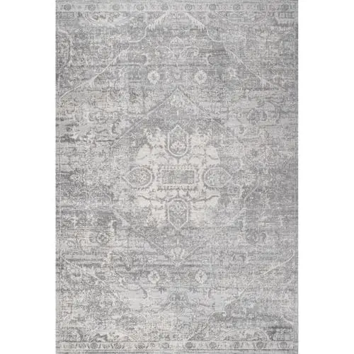 JONATHAN Y Modern Persian Vintage Medallion Area Rug - Gray