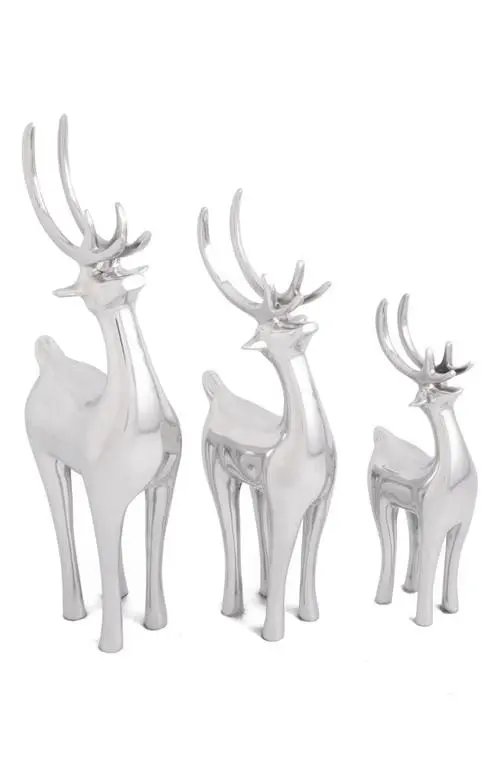 NAMBE Set Of 3 Reindeer - Silver