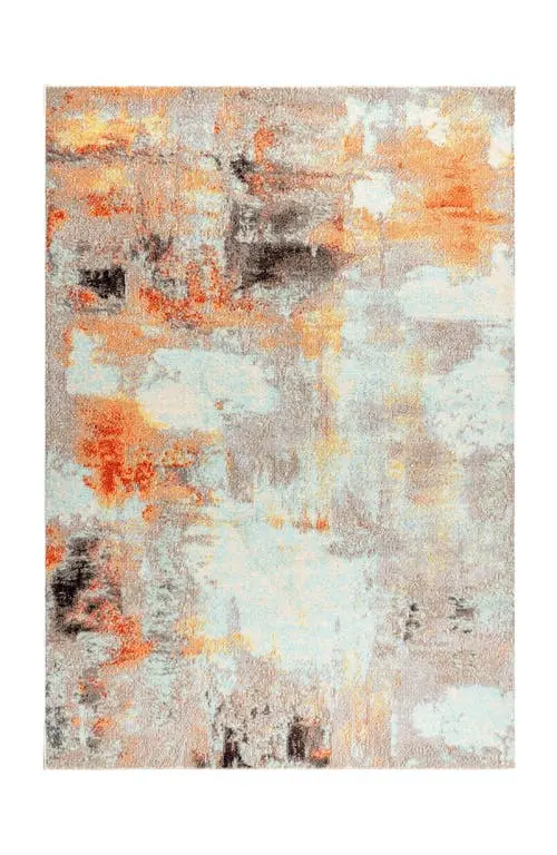 JONATHAN Y Contemporary Pop Modern Abstract Vintage Area Rug - Oranve/ivory
