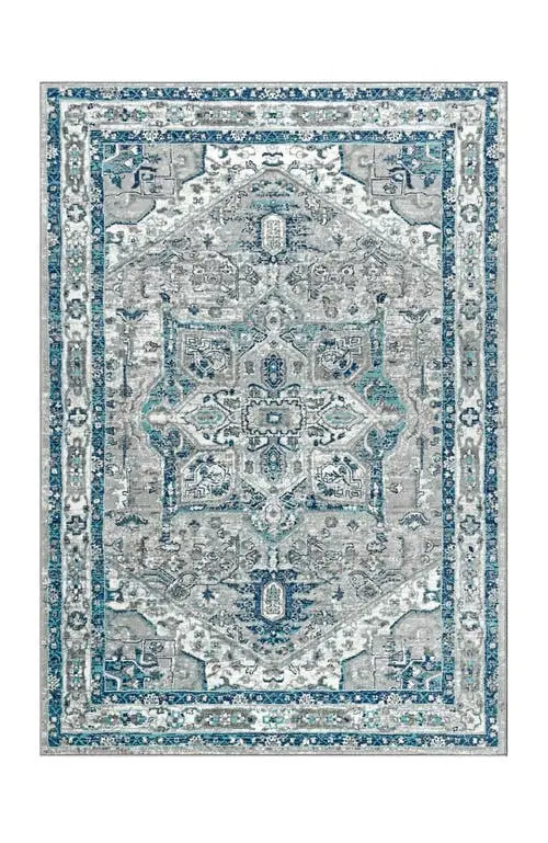 JONATHAN Y Modern Persian Vintage Medallion Area Rug - Blue/light Gray