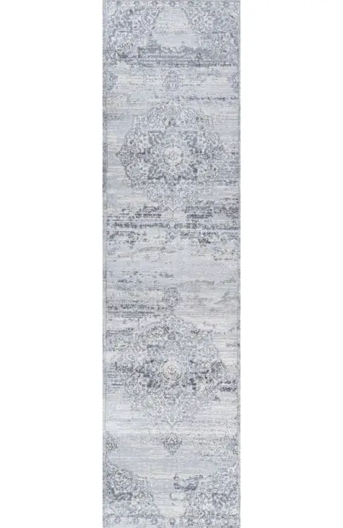 JONATHAN Y Modern Persian Vintage Medallion Area Rug - Light Gray/ivory