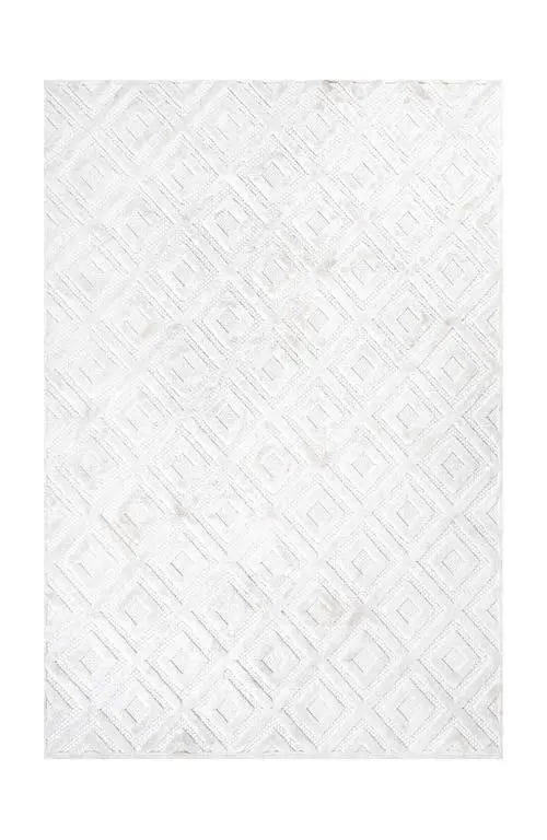 JONATHAN Y Portmany Neutral Diamond Trellis Indoor/outdoor Area Rug - Pearl