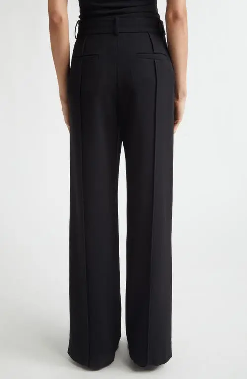 Proenza Schouler Weyes Crepe Straight Leg Pants - Black