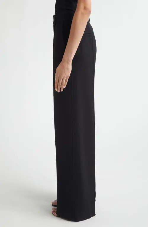 Proenza Schouler Weyes Crepe Straight Leg Pants - Black