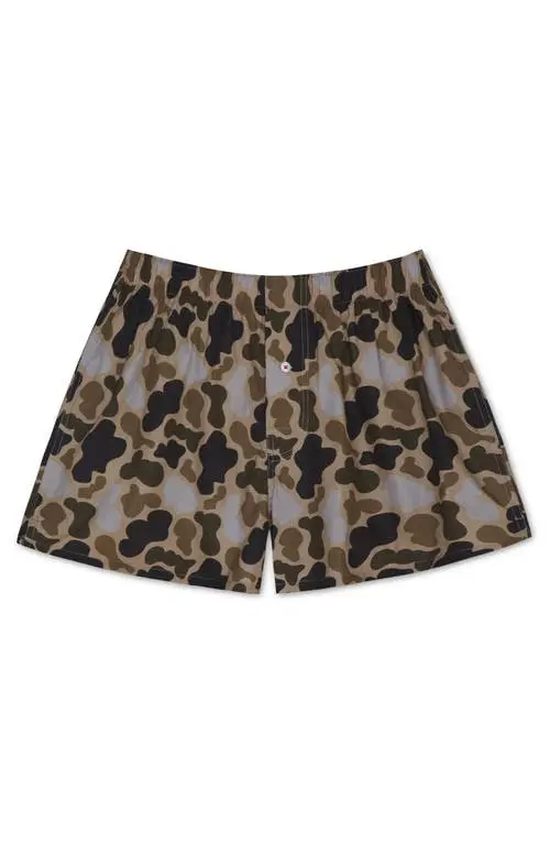 DRUTHERS NYC Organic Cotton Duck Camo Boxer Short - Grey