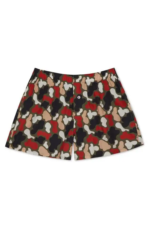 DRUTHERS NYC Organic Cotton Duck Camo Boxer Short - Pink