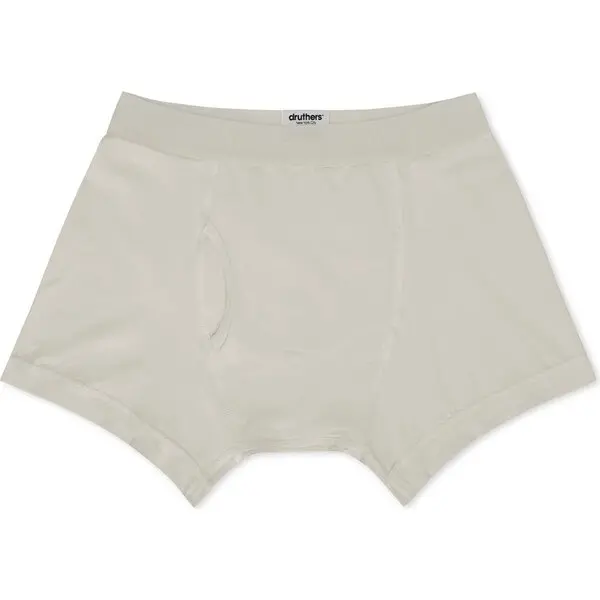 DRUTHERS NYC Organic Cotton Boxer Briefs - Chateau Grey
