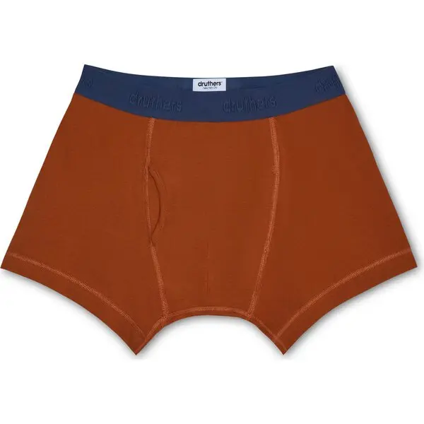 DRUTHERS NYC Organic Cotton Boxer Briefs - Terra Cotta