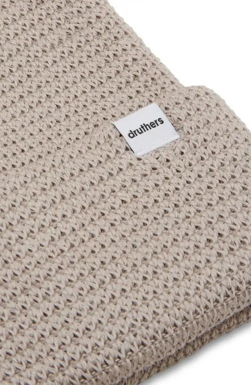 DRUTHERS NYC Organic Cotton Waffle Knit Beanie - Grey