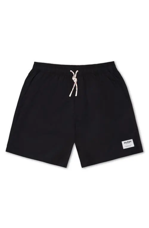 DRUTHERS NYC Italian Recycled Nylon Swim Trunk - Black