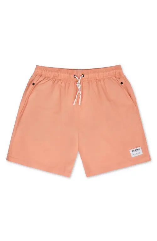 DRUTHERS NYC Italian Recycled Nylon Swim Trunk - Sherbert