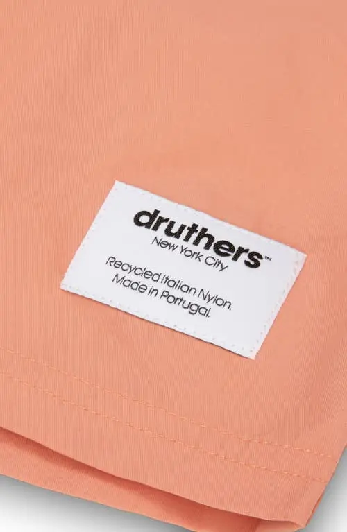 DRUTHERS NYC Italian Recycled Nylon Swim Trunk - Sherbert