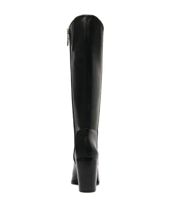 Schutz Mikki Up Block Heel Boots - Black