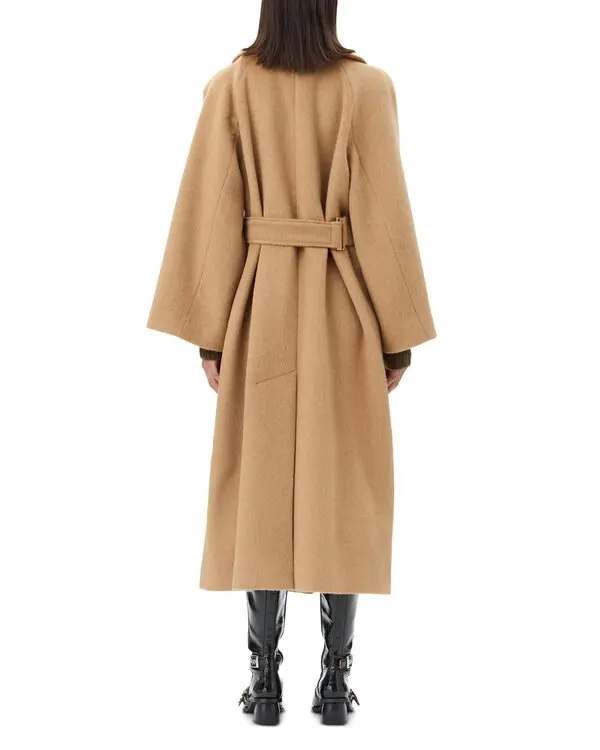 GANNI Wool-blend Long Coat