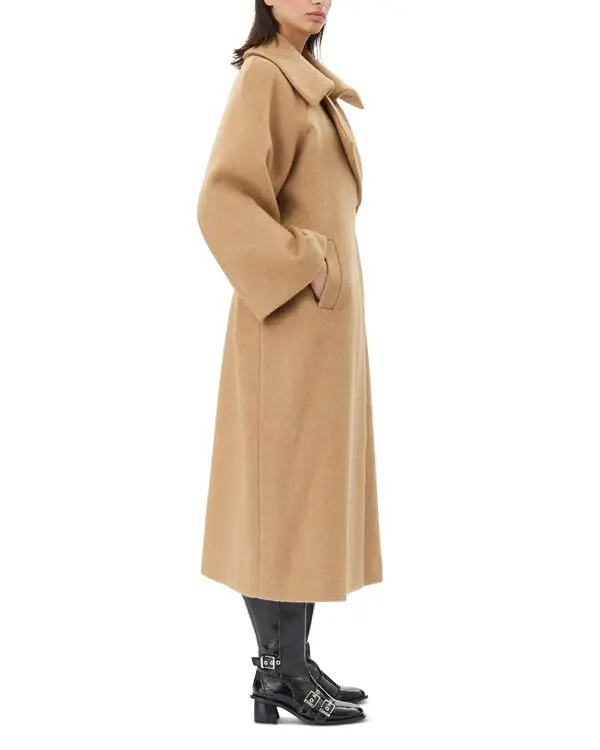 GANNI Wool-blend Long Coat