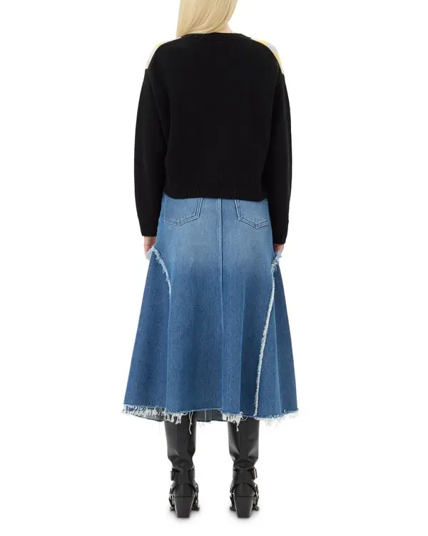 GANNI Harlequin Wool Blend Sweater - Mulitcolor