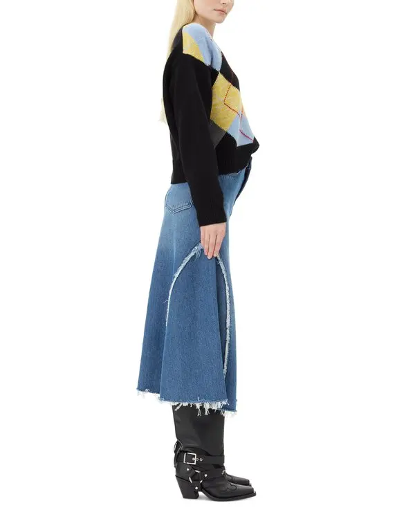 GANNI Harlequin Wool Blend Sweater - Mulitcolor