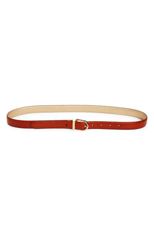 Nordstrom Nora Reversible Leather Belt - Cognac- Gold