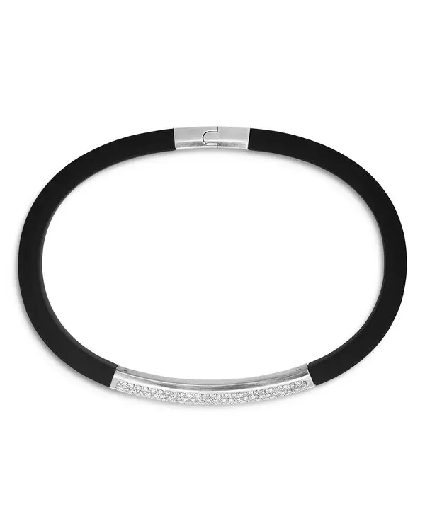 David Yurman Streamline Bracelet With Diamonds - Black/silver