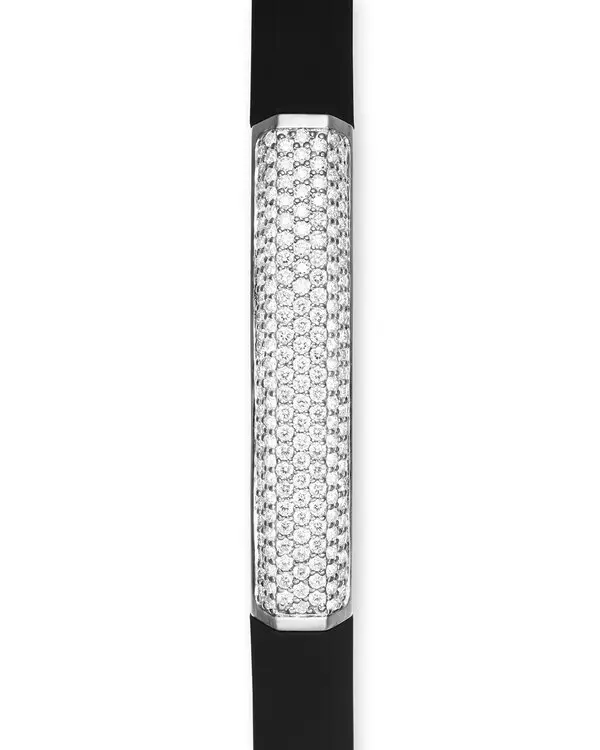 David Yurman Streamline Bracelet With Diamonds - Black/silver
