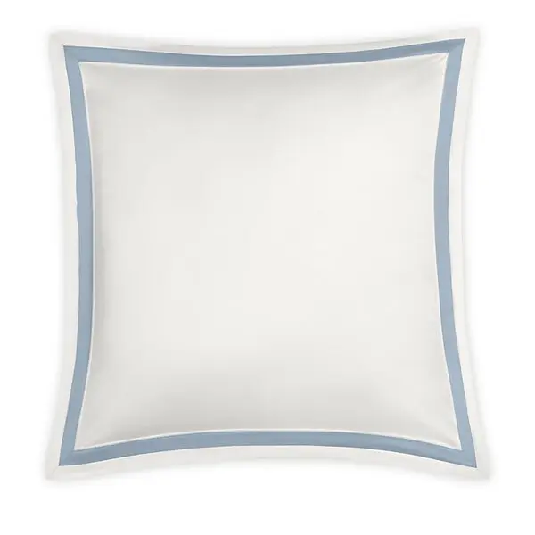 MATOUK Ambrose Sateen Euro Sham - Bone/hazy Blue
