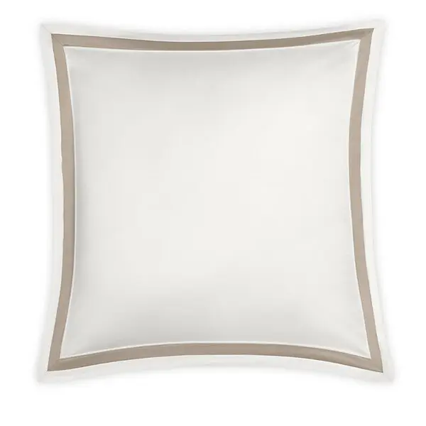 MATOUK Ambrose Sateen Euro Sham - Bone/khaki
