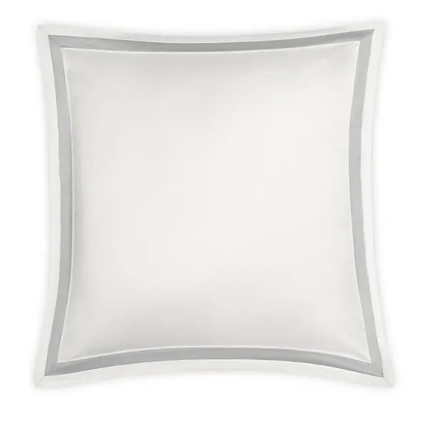 MATOUK Ambrose Sateen Euro Sham - Bone/silver