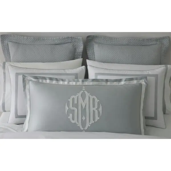MATOUK Ambrose Sateen Euro Sham - Pool/bone