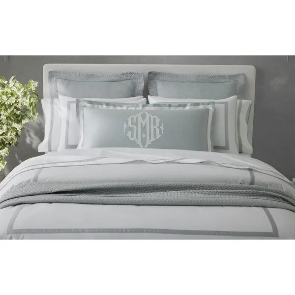 MATOUK Ambrose Sateen Euro Sham - Pool/bone