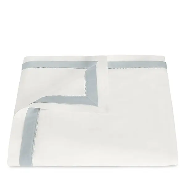 MATOUK Ambrose Sateen Duvet Cover, Full/queen - Bone/pool