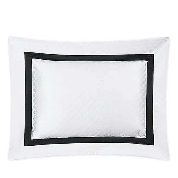 MATOUK Lowell Diamond Matelasse Boudoir Sham - Black