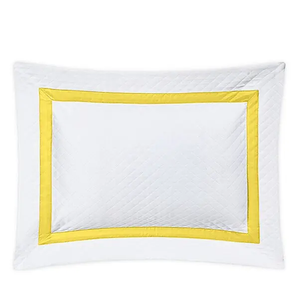 MATOUK Lowell Diamond Matelasse Boudoir Sham - Lemon