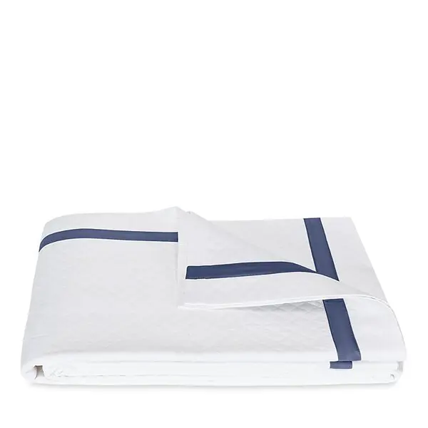 MATOUK Lowell Diamond Matelasse Coverlet, King - Steel Blue