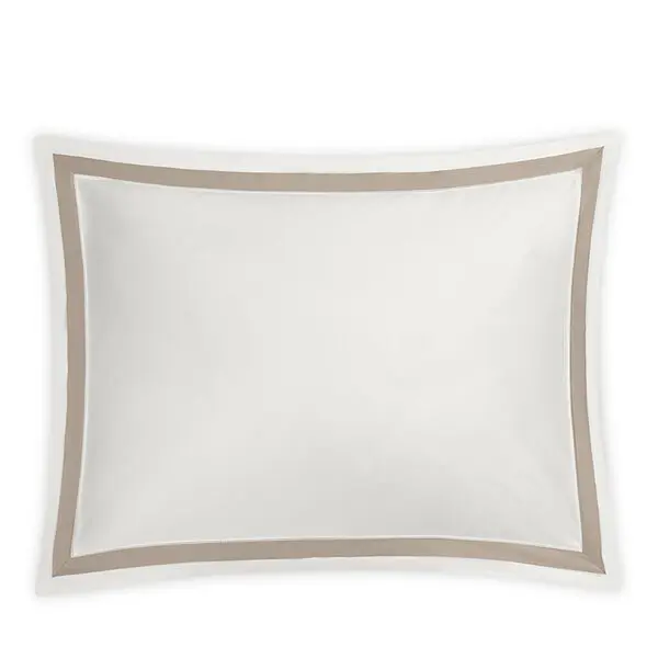 MATOUK Ambrose Sateen Standard Sham - Bone/khaki