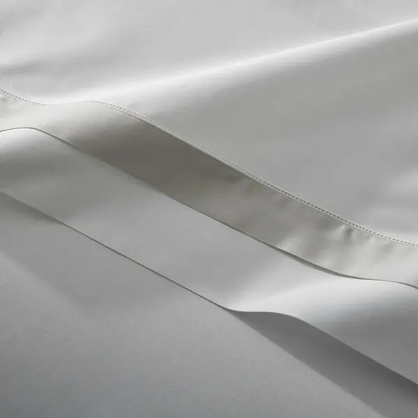 MATOUK Ambrose Sateen Standard Sham - Bone/silver
