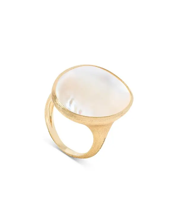 Marco Bicego 18k Yellow Gold Lunaria Mother Of Pearl Ring - White/gold