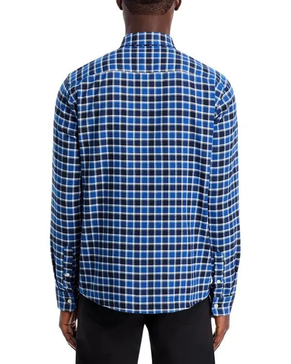BOSS Cotton Check Slim Fit Button Down Shirt