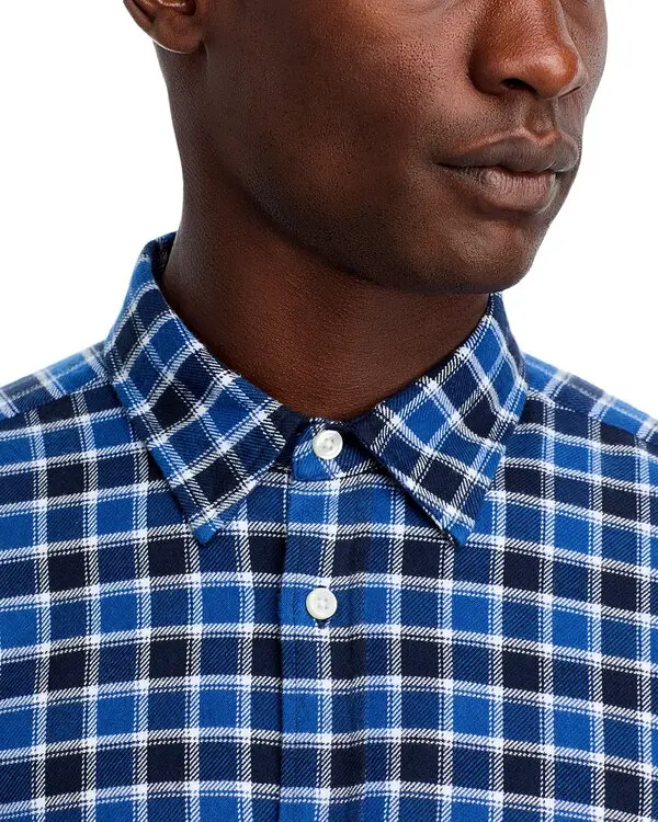 BOSS Cotton Check Slim Fit Button Down Shirt