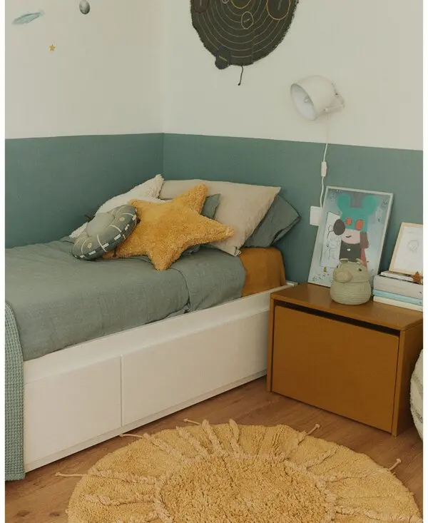 LORENA CANALS Mom, I Want To Be An Astronaut Solar Round Area Rug, 3'3 X 3'3