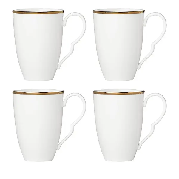 LENOX Contempo Luxe Mugs, Set Of 4 - White