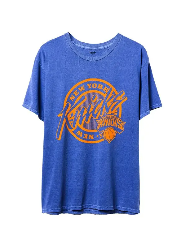 Junk Food Clothing Nba New York Knicks Crest Vintage Tee - Liberty
