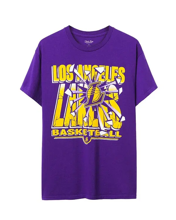 Junk Food Clothing Nba Los Angeles Lakers Break Through Short Sleeve Tee - Purple