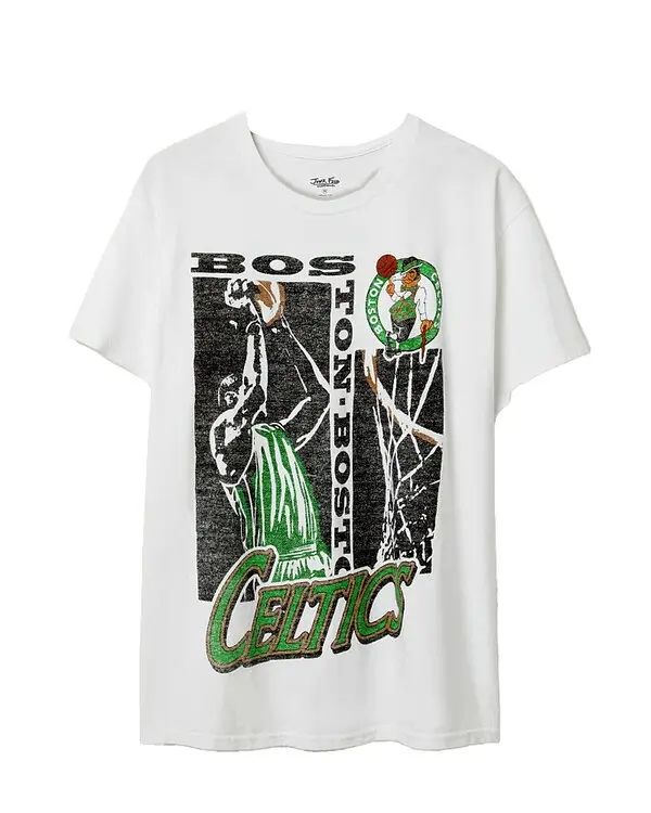 Junk Food Clothing Nba Boston Celtics Jump Shot Short Sleeve Tee - White