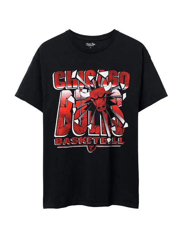 Junk Food Clothing Nba Chicago Bulls Break Through Short Sleeve Tee - Black