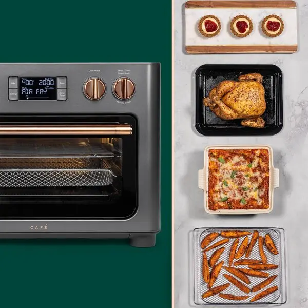 GE APPLIANCES Cafe Couture Countertop Oven With Air Fry - Matte Black